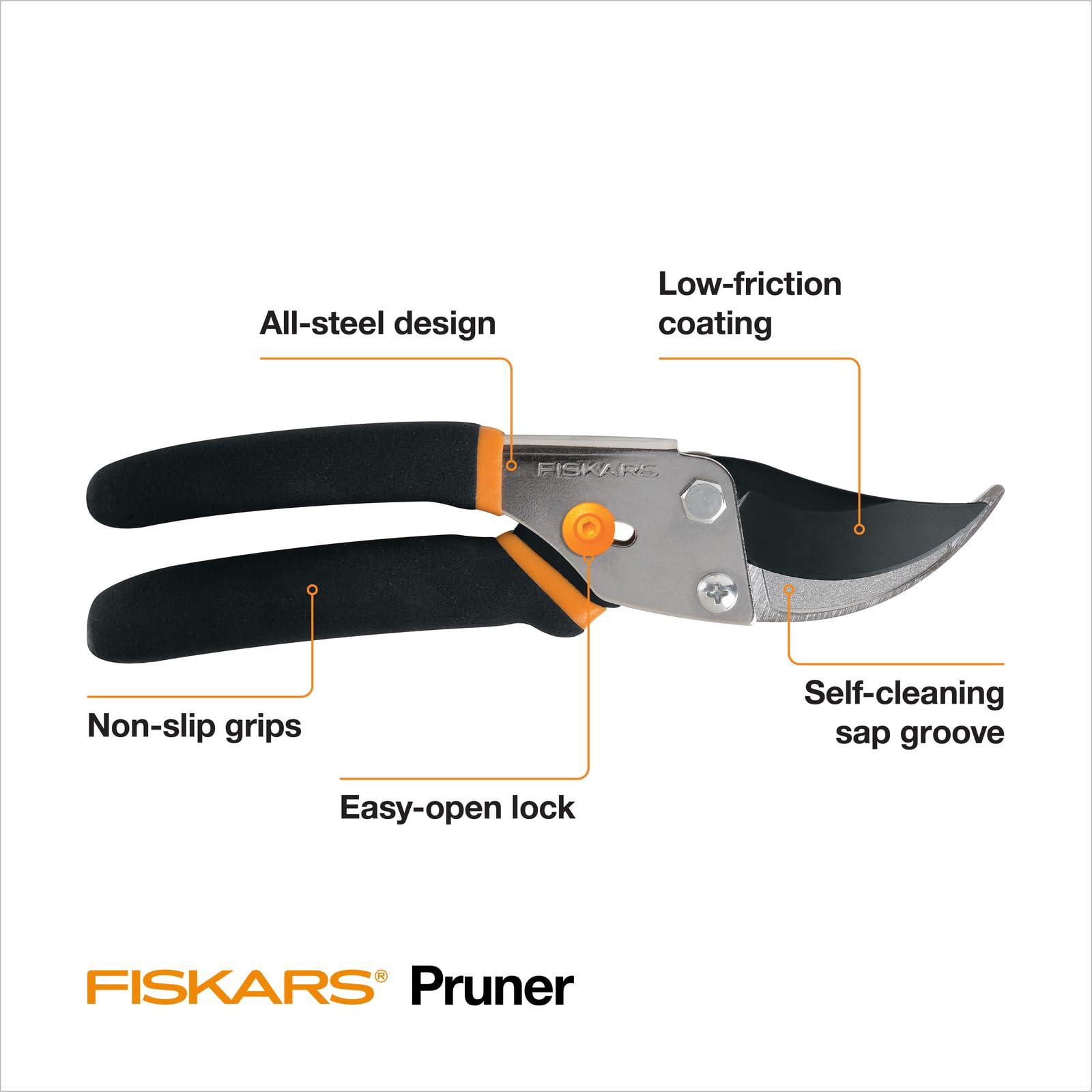 Fiskars Bypass Pruning Shears 5/8” Garden Clippers – Plant Cutting ...